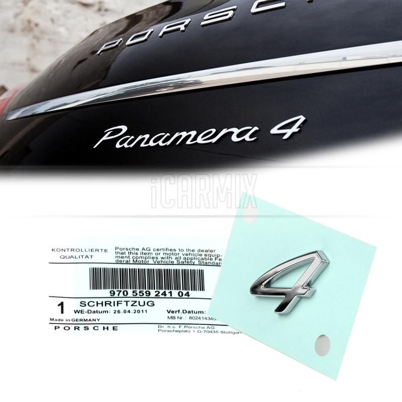 Genuine Porsche Letter Emblem - 4 (For Panamera) - iCARMIX Auto Parts ...