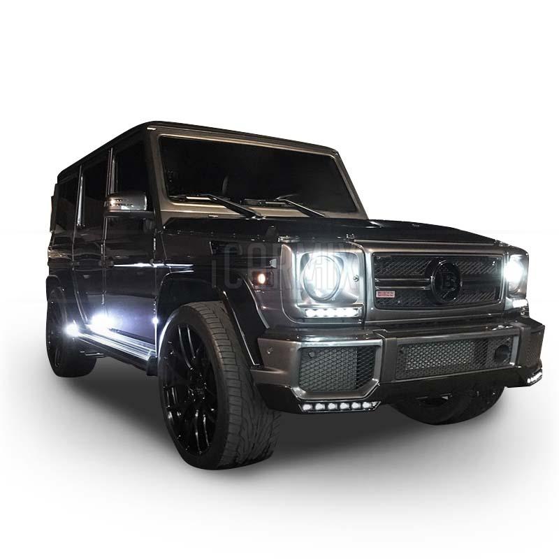 Front Lip With LEDs Type B For Mercedes Benz G Class W463 1990-2016 ...