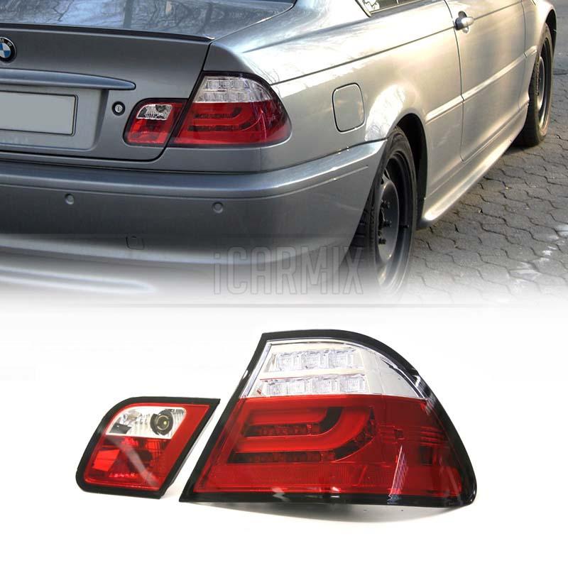 BMW LEDs Rear Tail Lamp Light Red/ Clear Lens w/ indicator for 3 Series ...