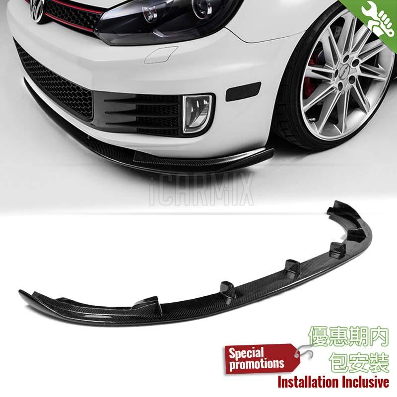 Carbon Fibre Front Lip Type H2 For Volkswagen VW Golf MK6 GTI - 2009 ...