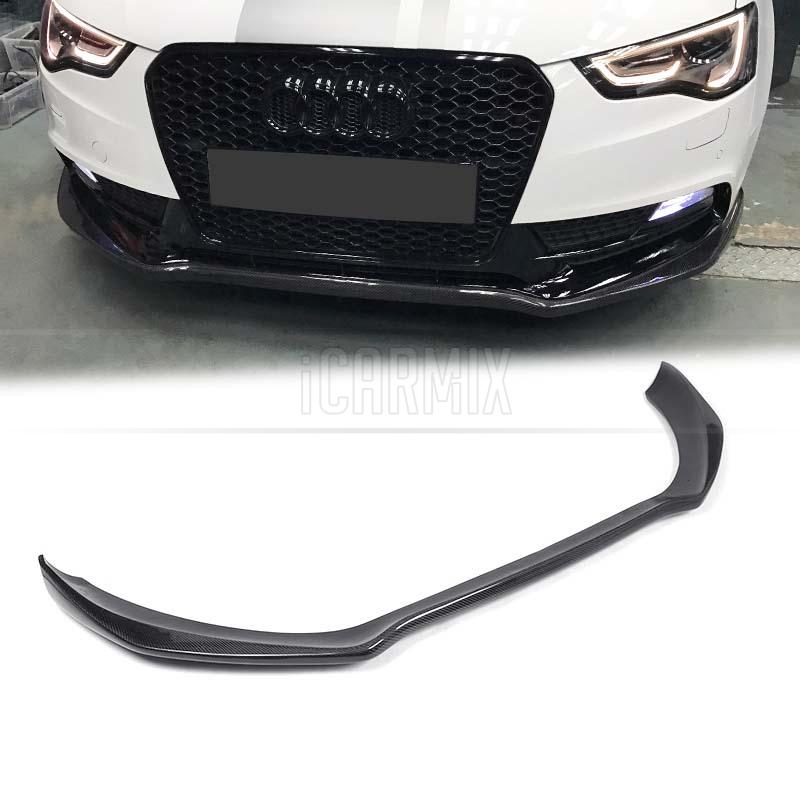 EURSPEC Carbon Fibre Front Lip For Audi A5 8T 2dr/4dr Facelift 2012 ...