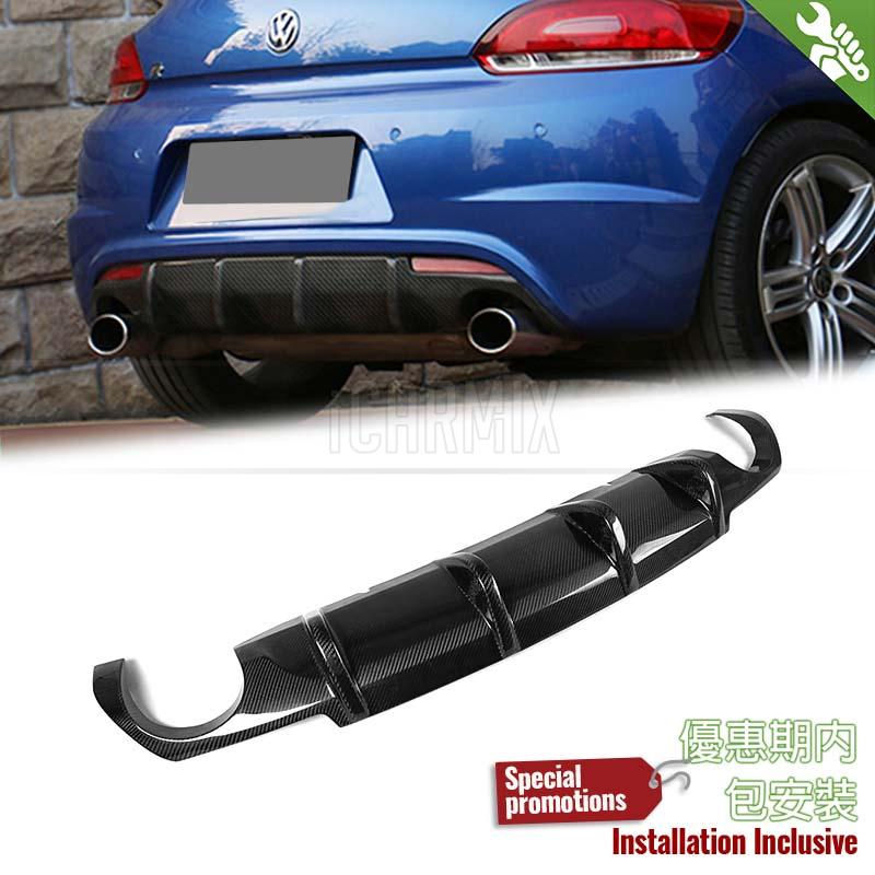 Carbon Fibre Rear Diffuser For VW Volkswagen Scirocco Pre - 2009 - 2014 ...