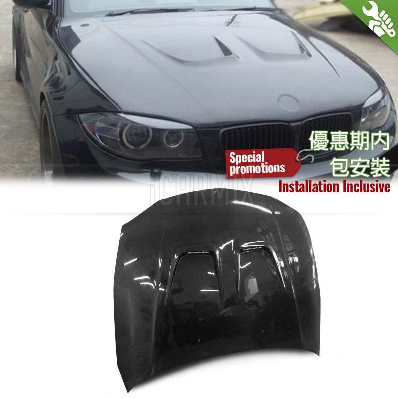 Carbon Fibre Front Hood Bonnet Type A For BMW 1 Series E82 1M - 2011 ...