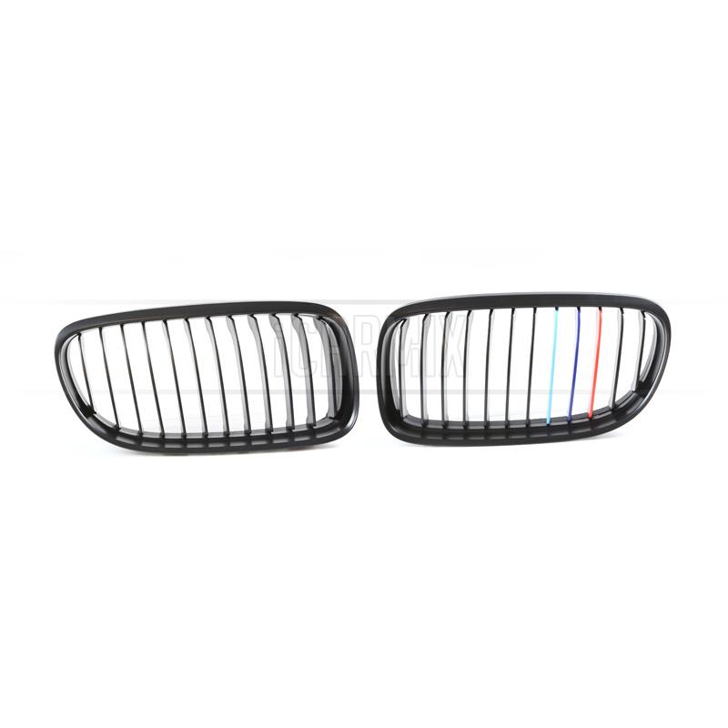 EURSPEC TRI Matte Black Single Slats Front Grille For BMW 3 Series E90 ...