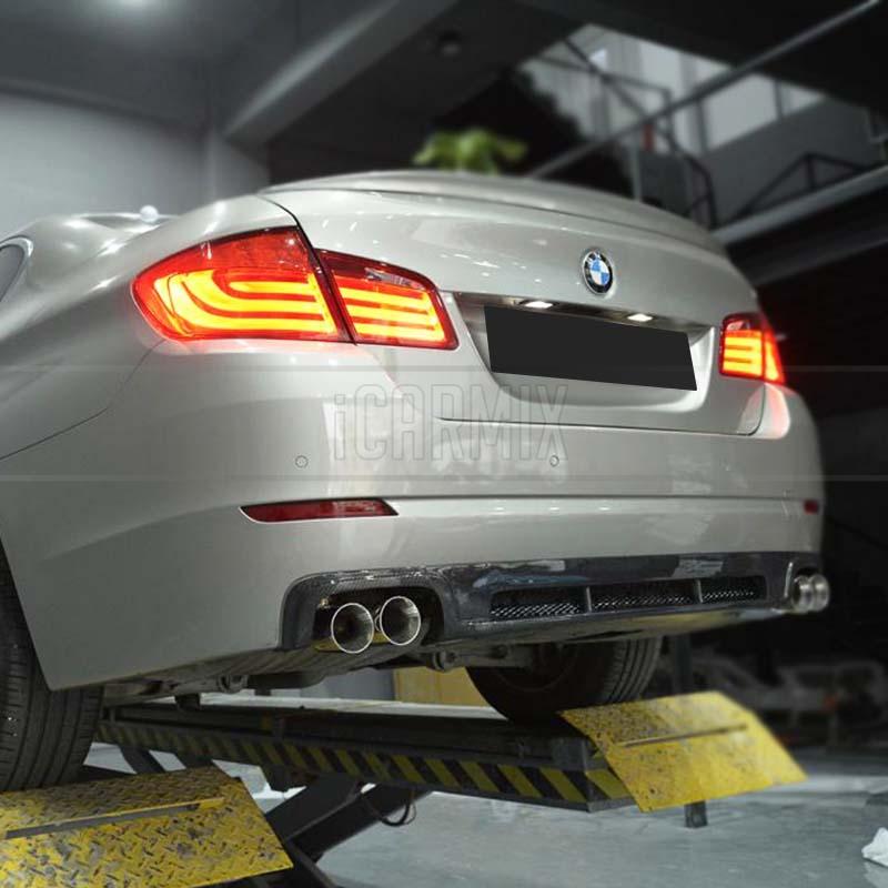 Carbon Fibre Rear Diffuser Type H For BMW 5 Series F10 F11 Per & Lci ...