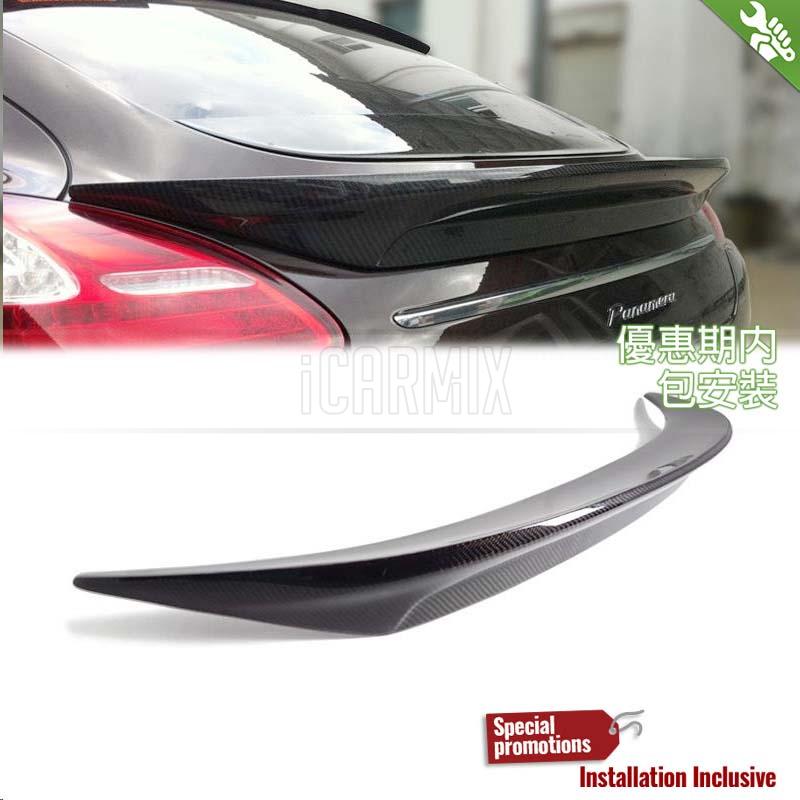 EURSPEC Carbon Fibre Rear Spoiler Type T For Porsche Panamera Pre ...