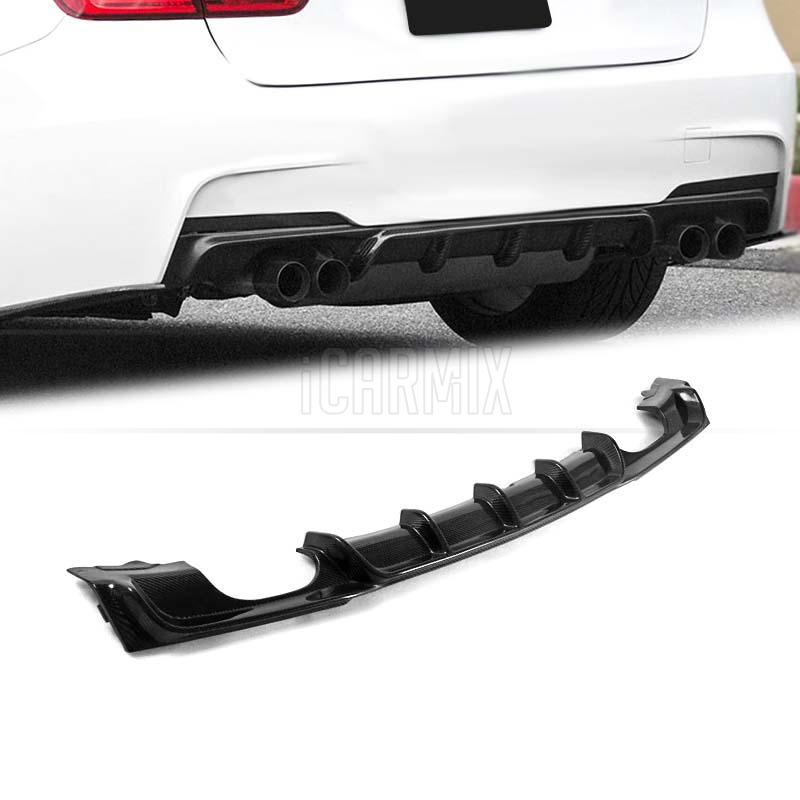 EURSPEC Carbon Fibre Quad Diffuser Type 3 For BMW 3 Series F30 F31 Pre ...