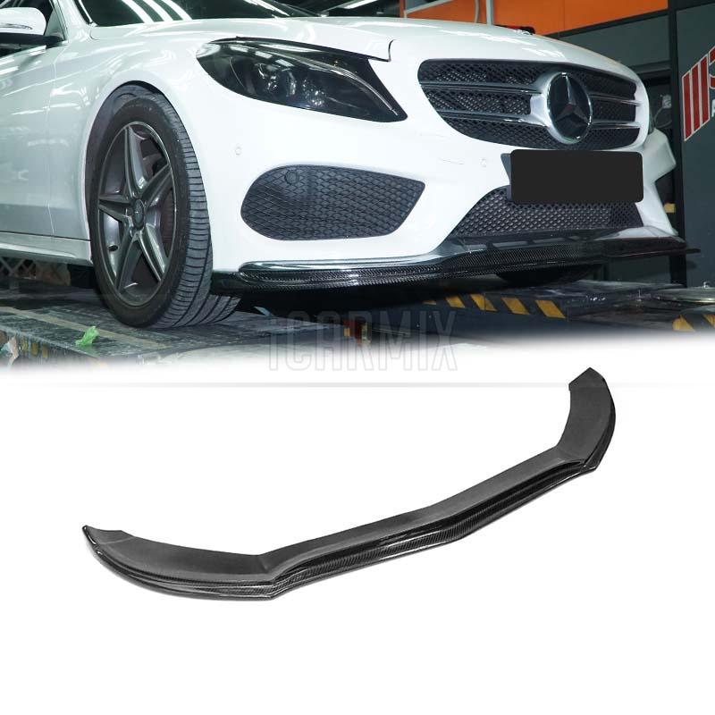 Carbon Fibre Front Lip Type Jm For Mercedes Benz C Class W205 Sedan ...