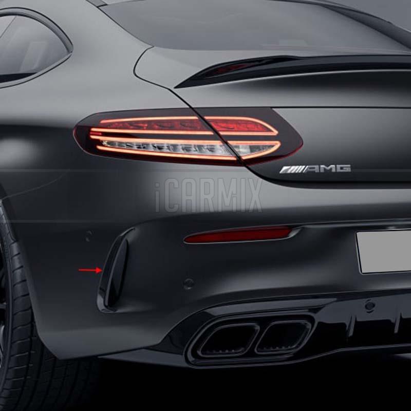 Genuine Mercedes Benz Gloss Black C63 AMG Aerodynamic Rear Flics For C ...