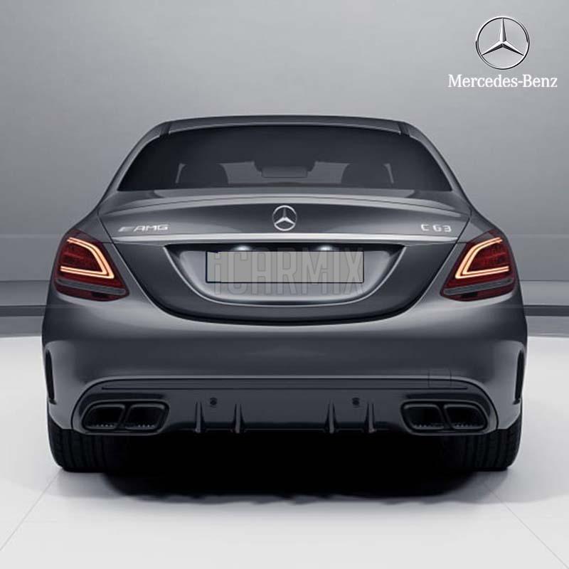 Genuine Mercedes Benz C63 AMG Nightpackage Rear Diffuser W/tip For C ...