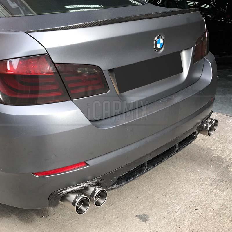 Carbon Fibre Rear Diffuser Type H For BMW 5 Series F10 F11 Per & Lci ...