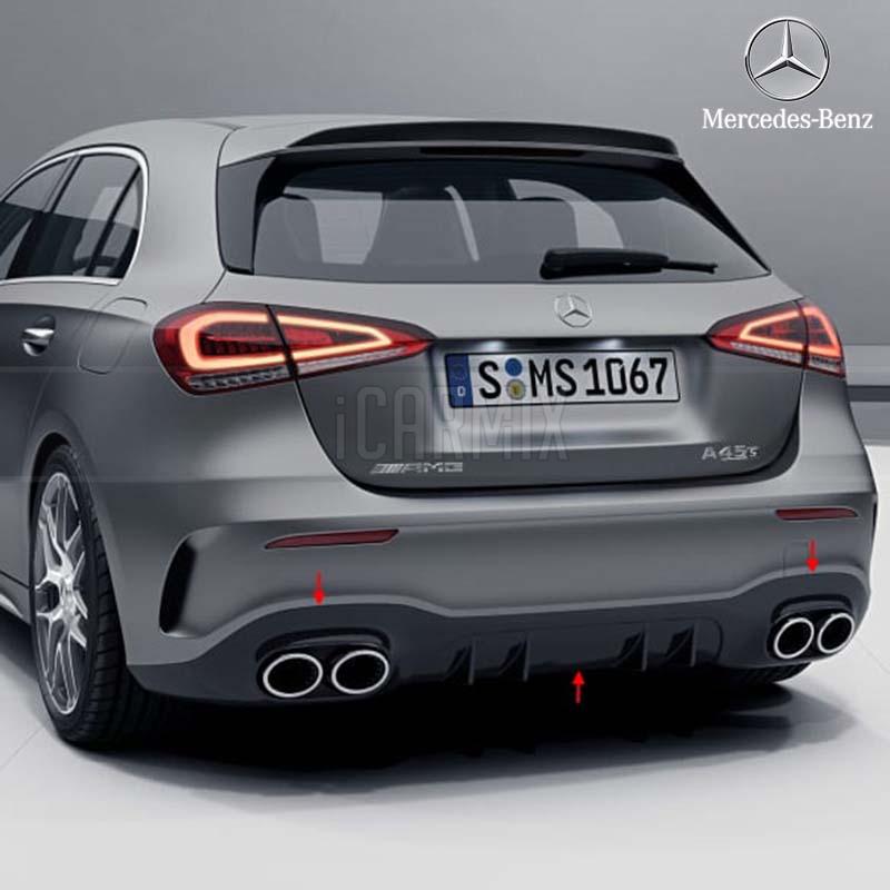 Genuine Mercedes Benz A45S AMG Factory Version Rear Diffuser W/ Chrome ...