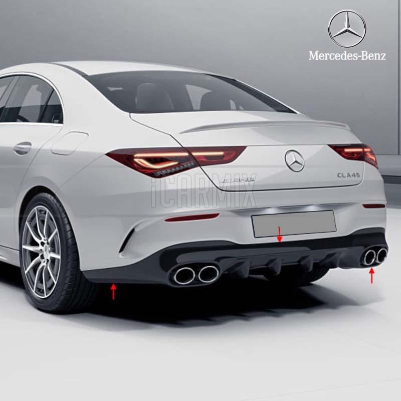 Genuine Mercedes Benz CLA45 AMG Rear Diffuser W/ Chrome Tip (oo-oo) For ...
