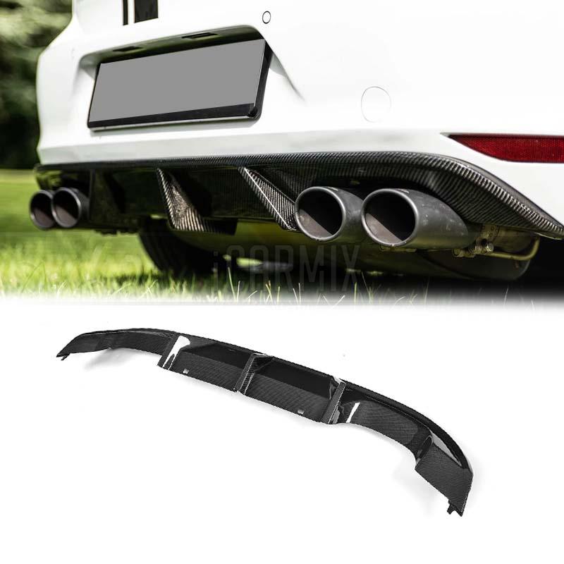 Cabon Fibre Quad Rear Diffuser (oo-oo) For Volkswagen VW Golf R Mk7 ...