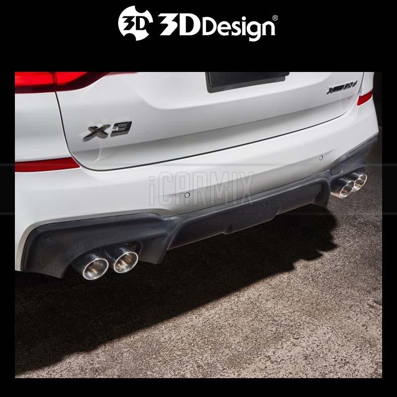 3D Design Performance Carbon Fibre Rear Diffuser (OO-OO) For BMW X ...