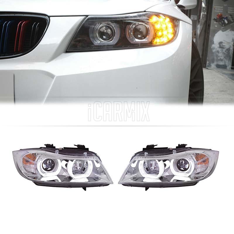 Projector Head Light Lamp (Silver Base) W/ Drl W/ Led Indicator W/o AFS ...