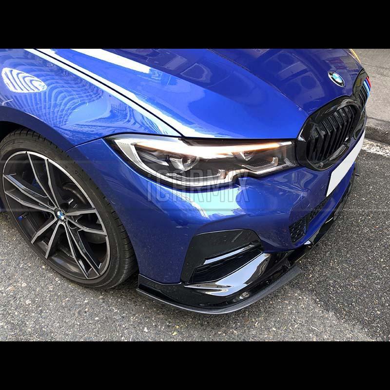 3D Design Performance PU Front Lip W/ Carbon Fibre Front Splitter For ...