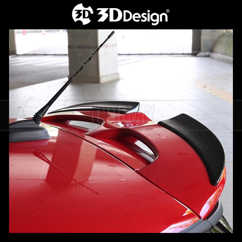 3D Design Carbon Fiber Rear Roof Spoiler Flaps For MINI F55 F56 -2013 ...
