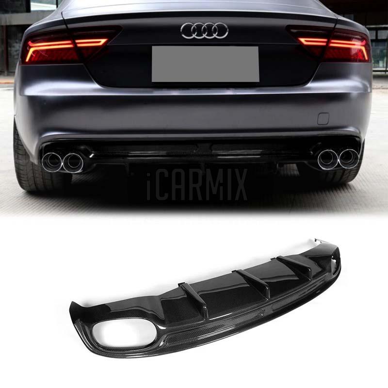 Eurspec Carbon Fibre Rear Diffuser (oo-oo) For Audi A7 S7 4G8 Facelift ...