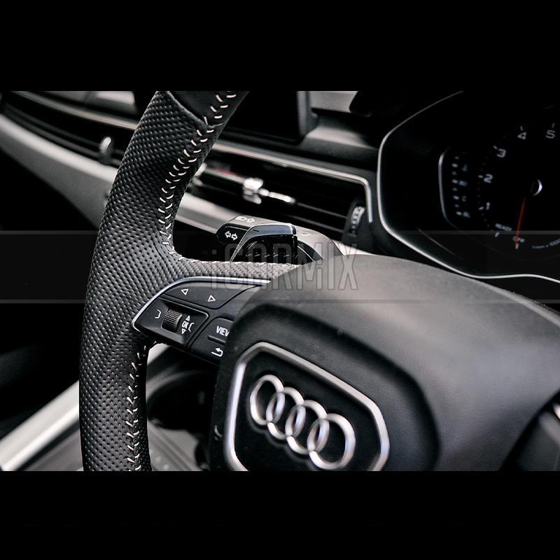 Genuine Audi Retrofit S Line Perforated & Smooth Leather Flat Bottom ...