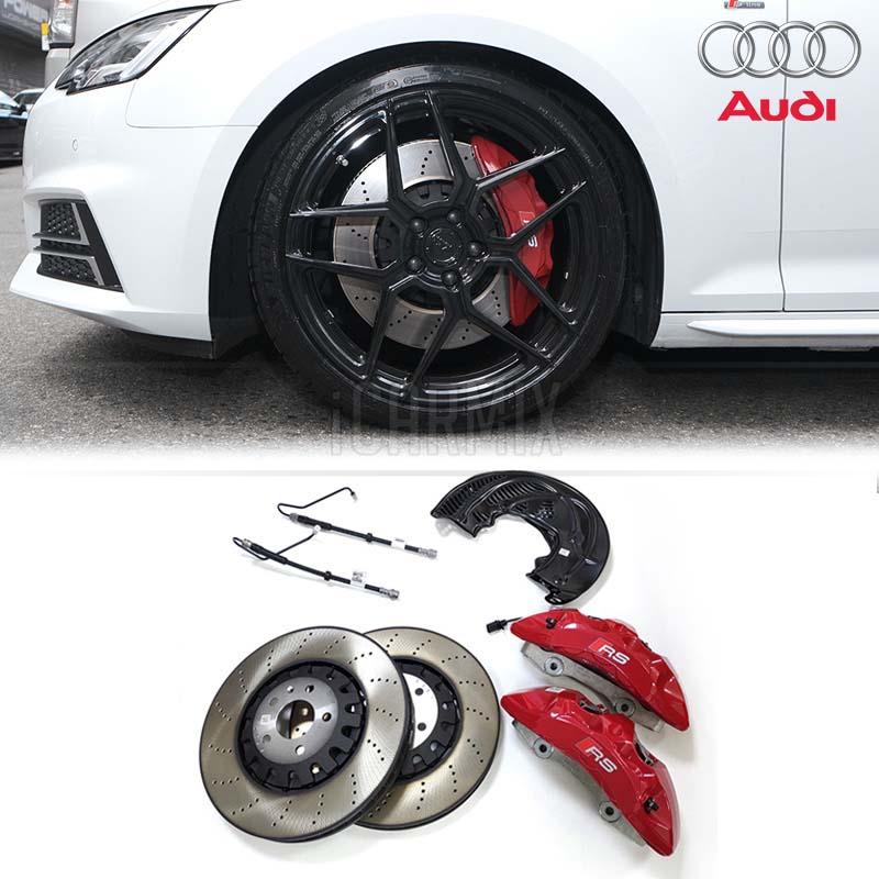 Genuine Audi Retrofit RS Front Brake Kit 6 Pot With 375MM Disc (Red ...
