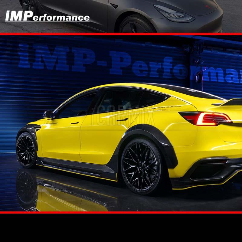 IMP Performance Carbon Fibre Side Skirt Under Plate For Tesla Model 3 ...