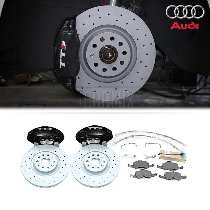 Genuine Audi Front Brake Kit 4 Pot (black) With (zimmermann) 340mm ...