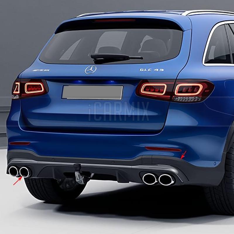 OES Mercedes Benz GLC43 AMG Facelift Rear Diffuser W/ Tip For GLC Class ...