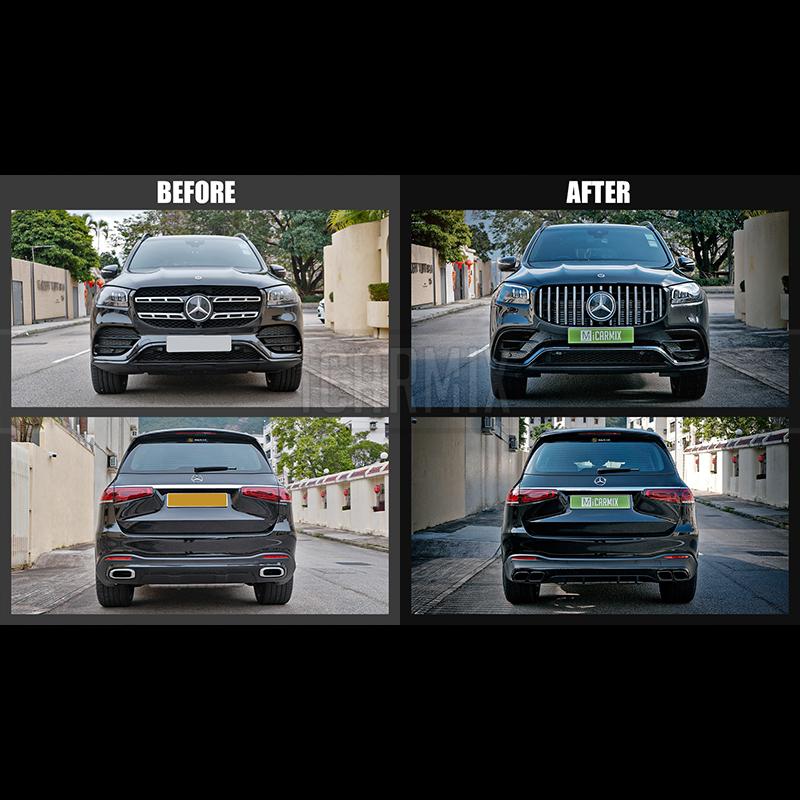 Genuine GLS63 Amg Retrofit Front Bumper NightPackage With Grille Kit ...
