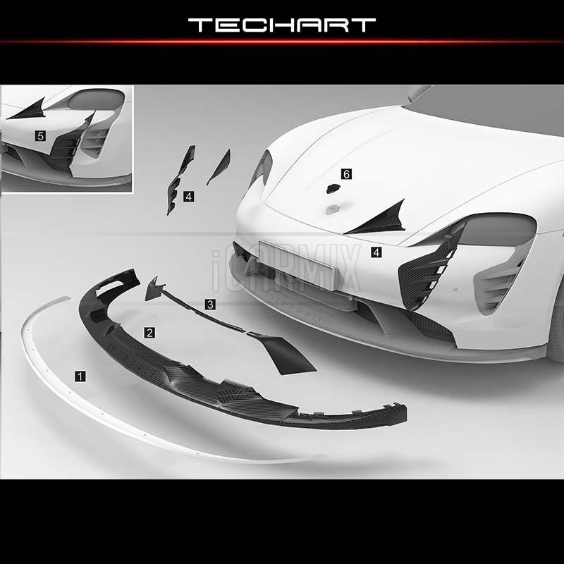 TECHART Carbon Fibre Window Triangles For Porsche Taycan -2019-2022 ...