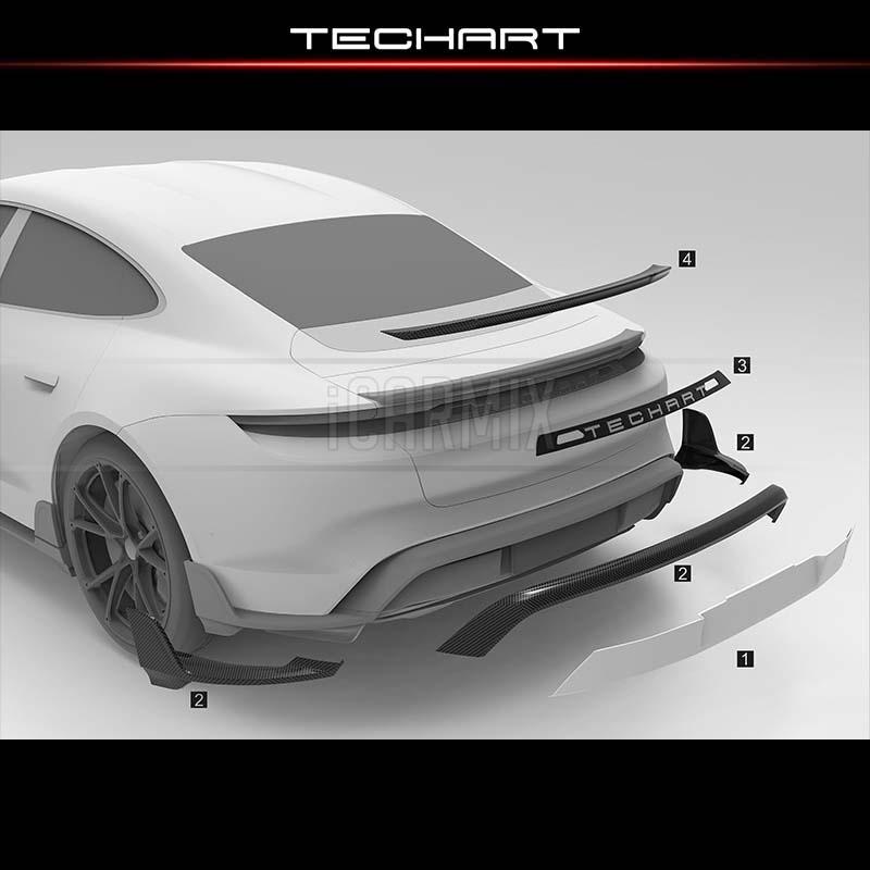 TECHART Carbon Fibre Window Triangles For Porsche Taycan -2019-2022 ...
