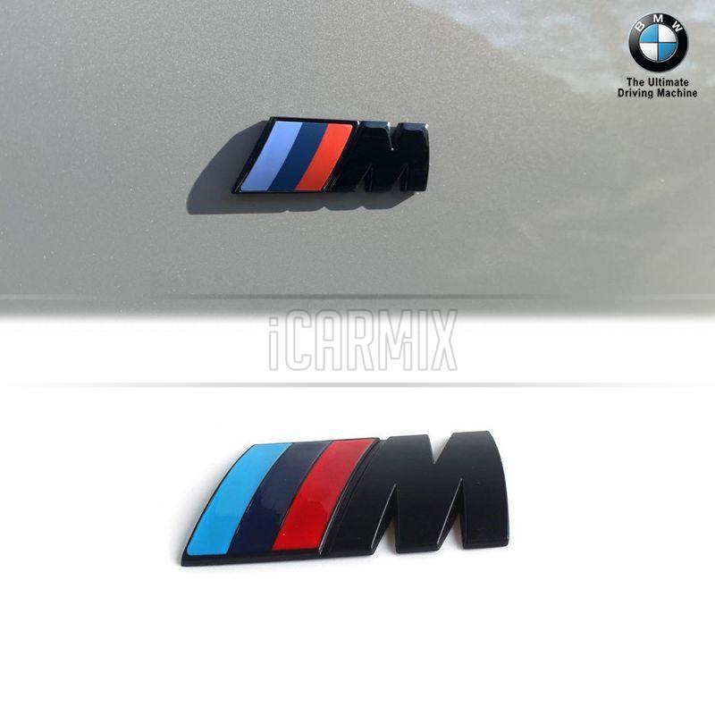 Genuine BMW Retrofit Gloss Black Side Fender Wing Emblem Badge - M ...