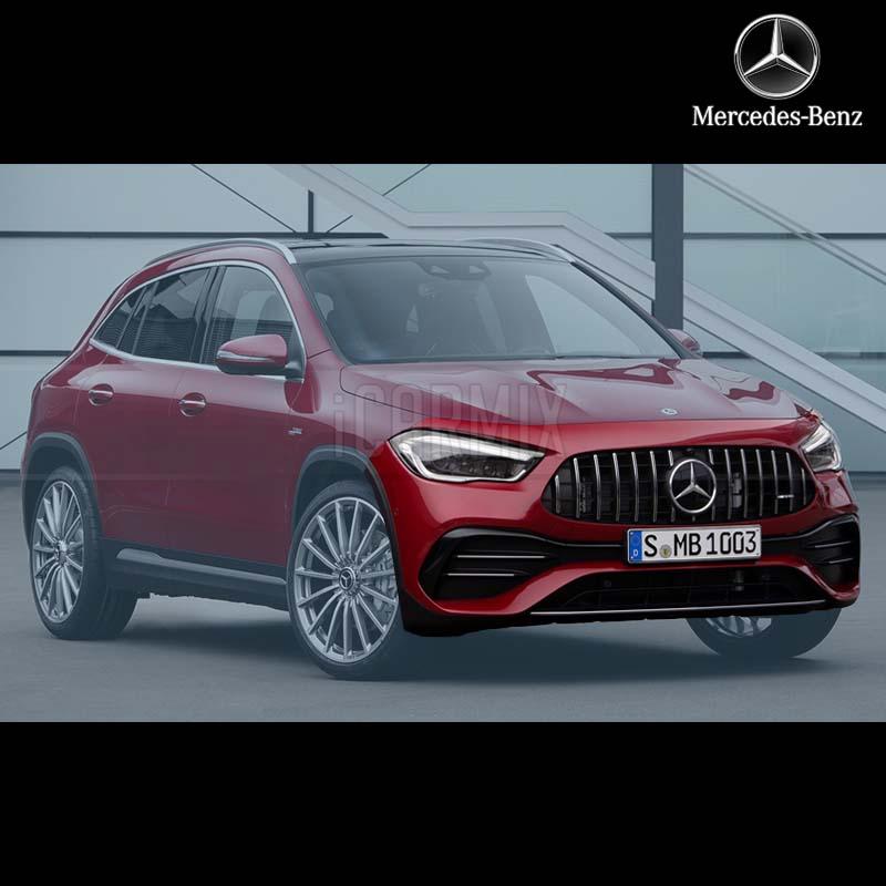 Genuine GLA35 AMG Front Bumper Retrofit Kit For Mercedes Benz GLA Class ...