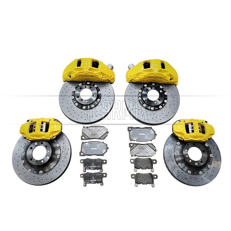 Genuine Porsche Retrofit Ceramic Front 10 Pot Rear 4 Pot PCCB Brake Kit ...