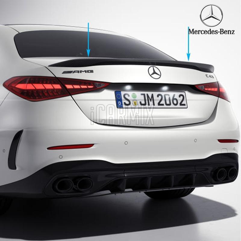 Genuine Mercedes Benz Retrofit C43 AMG Carbon Fibre Rear Spoiler For C ...