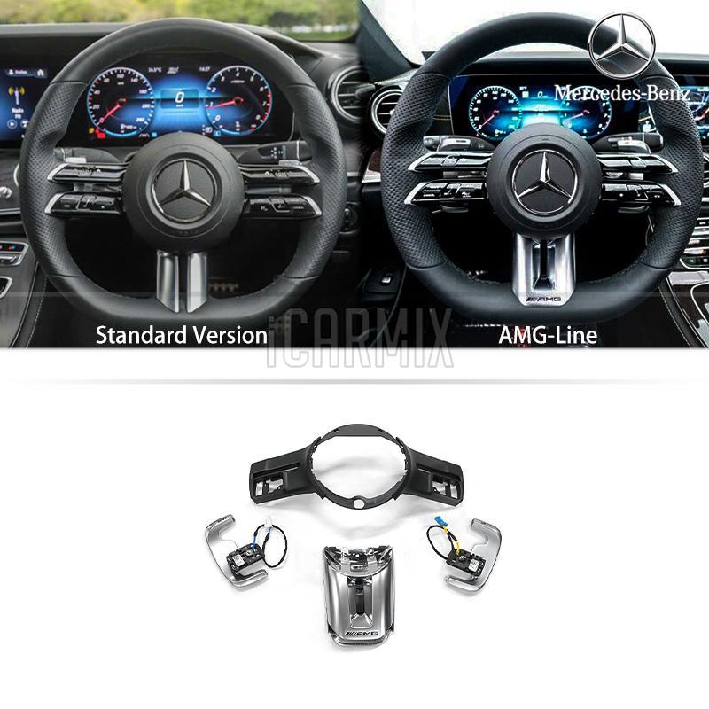 Genuine Mercedes Benz Retrofit AMG Steering Wheel Buttons Paddle Trim ...