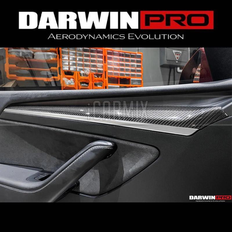 Darwinpro Dry Carbon Fibre Door Trim Style OEM For Tesla Model Y/3 ...