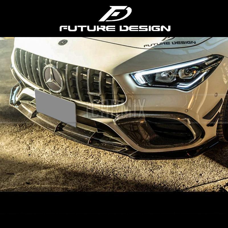 Future Design Carbon Fibre Front Lip GT Style For Mercedes Benz CLA ...