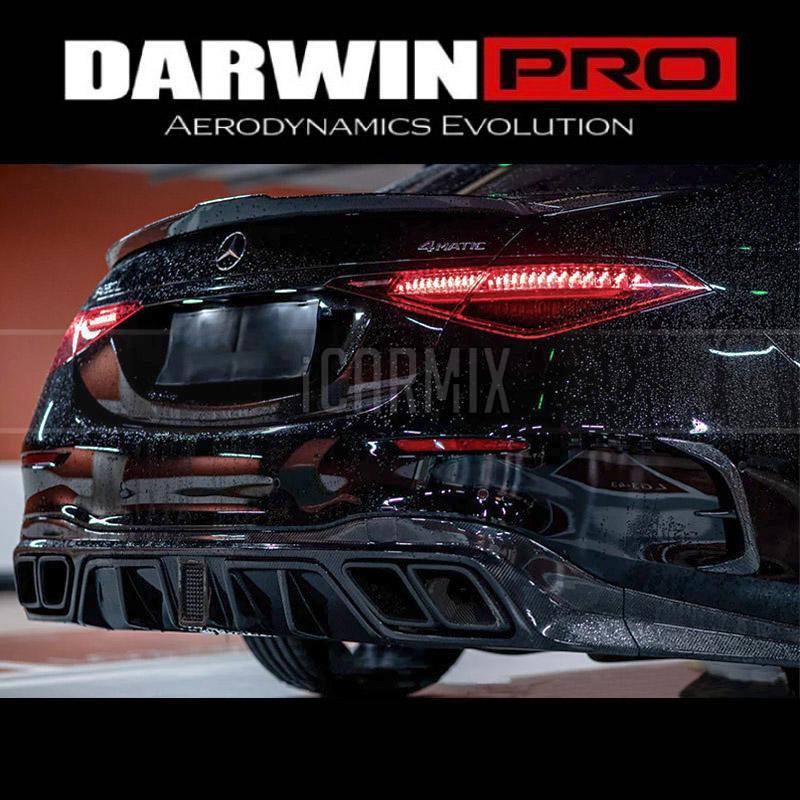 Darwinpro Dry Carbon Fibre Rear Spoiler MSY Style For Mercedes Benz S ...