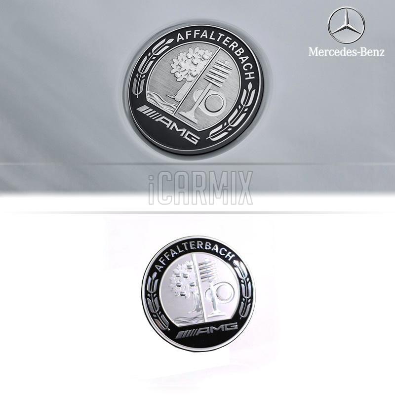 Genuine Mercedes Benz Black Flat Front Hood Bonnet AMG Star Logo Emblem ...