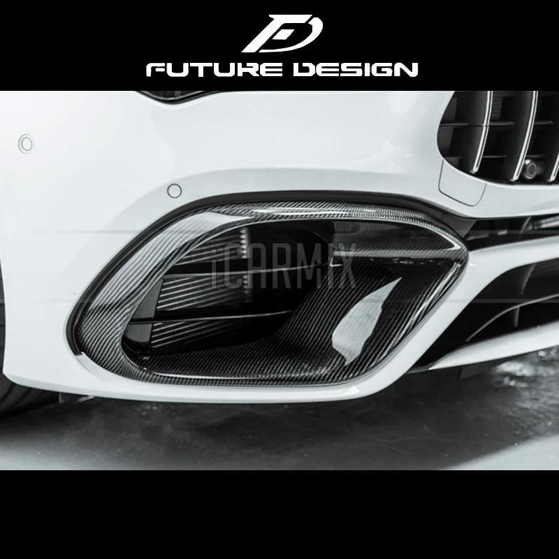 Future Design Carbon Fibre Front Bumper Trim For Mercedes Benz CLA ...