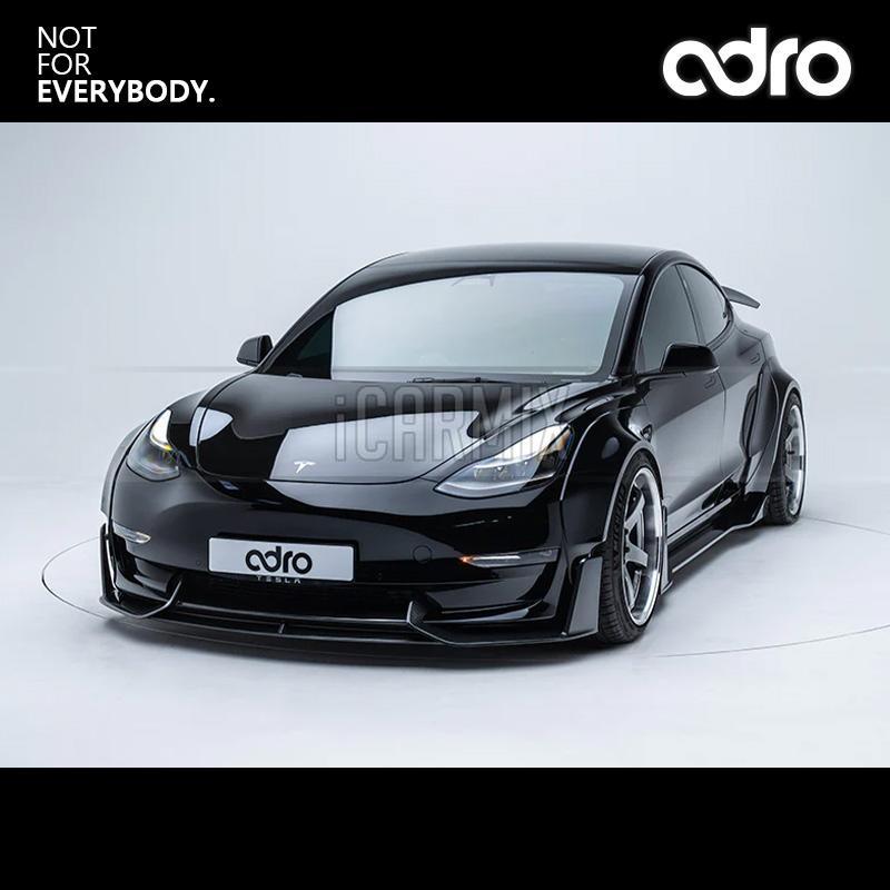 ADRO Carbon Fibre Wide Body Kit For Tesla Model 3 Pre - 2017-2022 ...