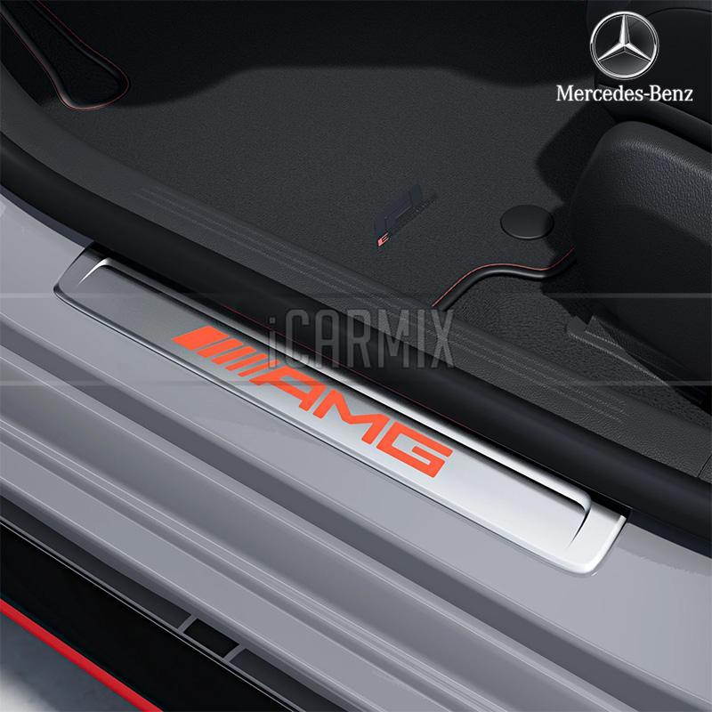 Genuine Mercedes Benz Retrofit AMG Door Sill Cover Silver/Red For W206 ...