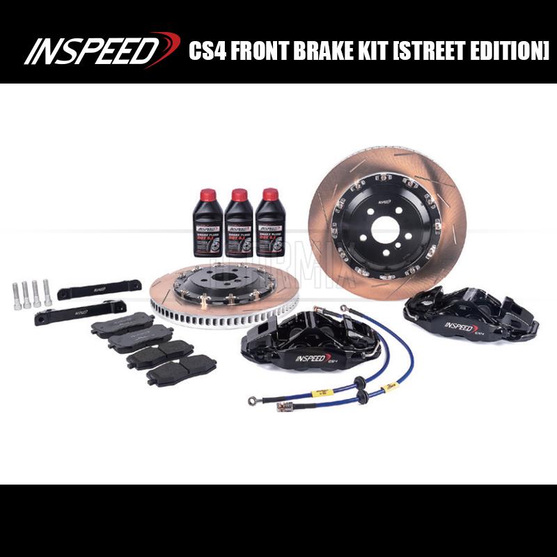 INSPEED CS4 Street Edition Retrofit 4 POT Front Brake Kit W/ 345x34mm ...