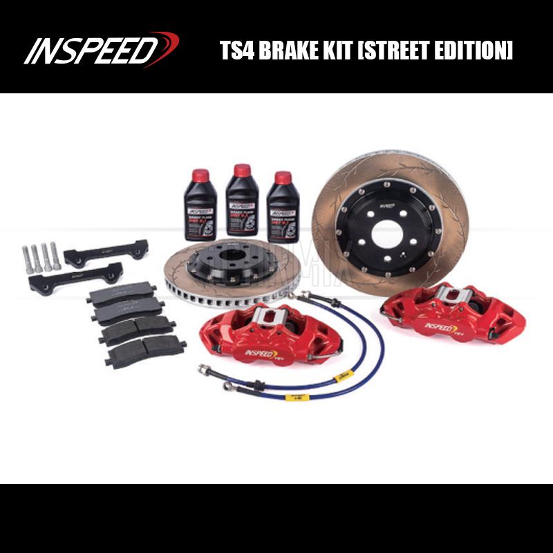 INSPEED TS4 Street Edition Retrofit 4 POT Rear Brake Kit W/ 345x28mm 358x28mm 380x28mm High ...