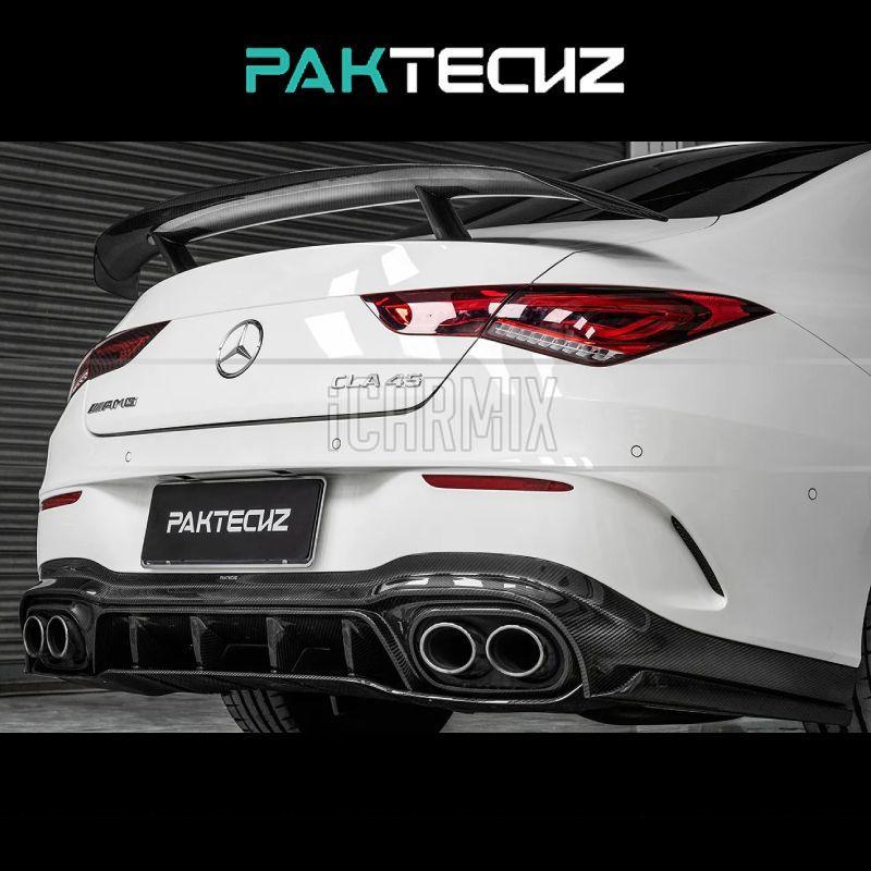 PAKTECHZ Carbon Fibre Rear Diffuser For Mercedes Benz CLA CLASS C118 ...