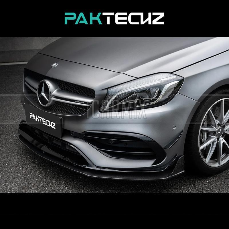 PAKTECHZ Carbon Front Lip Splitter For Mercedes Benz A CLASS W176 -2013 ...