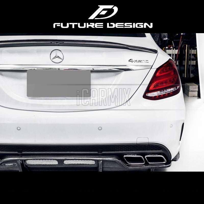 Future Design Carbon Fibre Rear Spoiler PSM Style For Mercedes Benz C ...