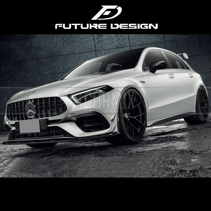 Future Design Carbon Fibre Front Lip For Mercedes Benz A CLASS W177 A45 ...