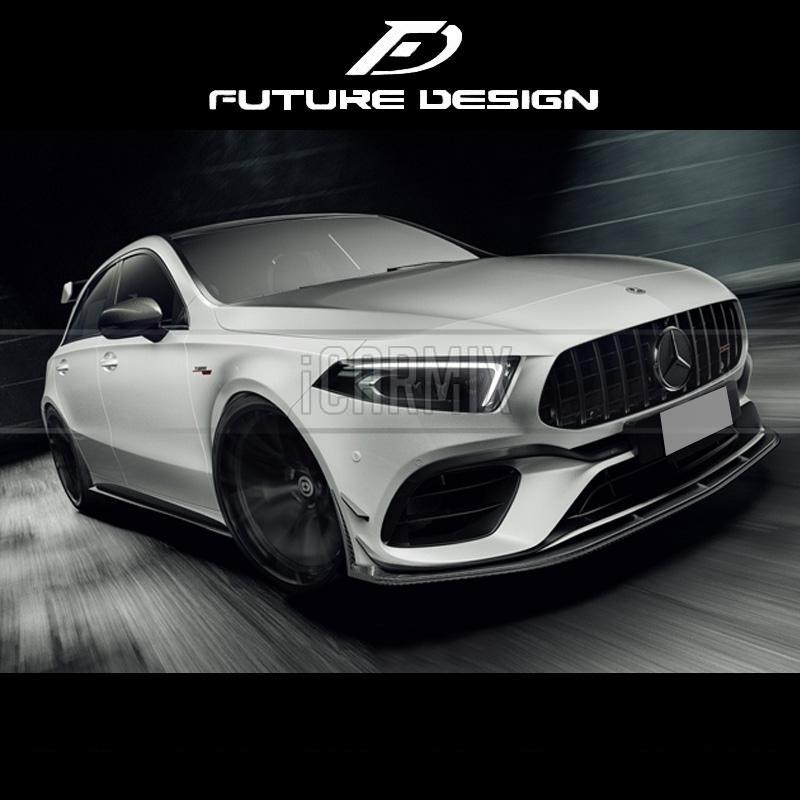 Future Design Carbon Fibre Front Lip For Mercedes Benz A CLASS W177 A45 ...